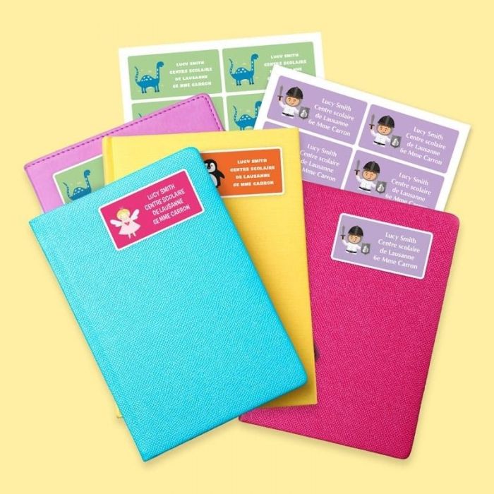 Name labels pack for workbooks, notebooks, textbooks, tables ...