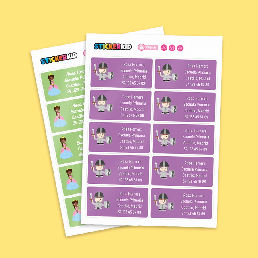 10 Etiquetas para Libros y Cuadernos | Stickerkid